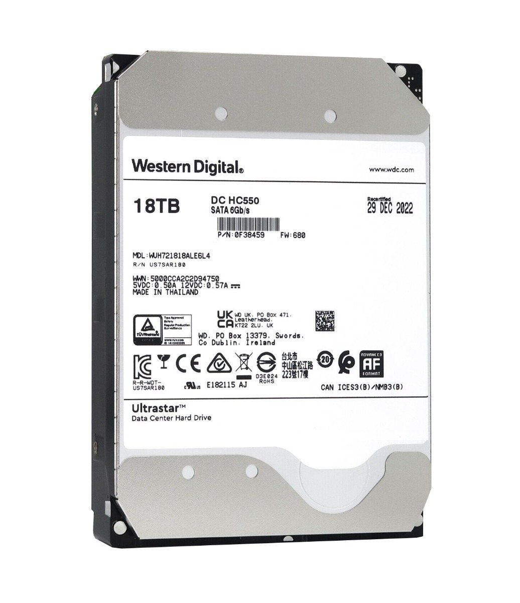0F38459 - HGST 0F38459 Ultrastar Dc Hc550 18TB SATA 6Gb/s 7200RPM 512MB ...