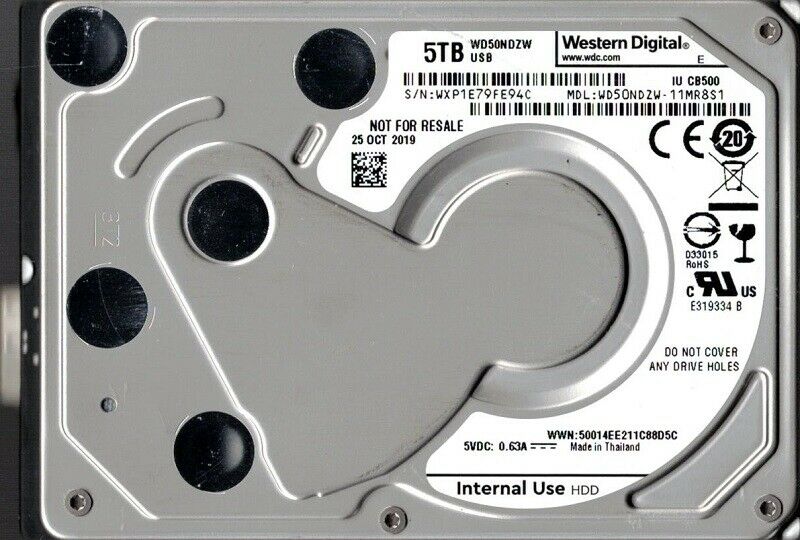 WD50NDZW - Western Digital WD50NDZW 5TB USB 3.0 5400RPM 128MB Cache 2.5 ...
